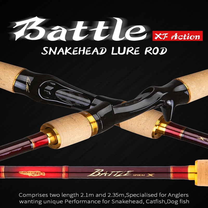 TEASER【BATTLE】Full Fuji Guide Ring Heavy Baitcasting Carbon Fishing Rod ...