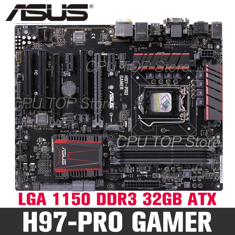 ⚡️Asus H97-PRO GAMER Motherboard H97 LGA 1150 DDR3 32GB ATX UEFI BIOS ...
