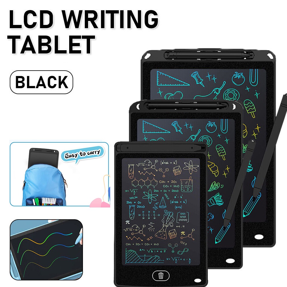 8.5/10/12 Inch Colorful LCD Writing Tablet with string for Kid 3 4 5 6 ...