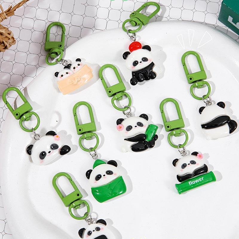Cute Panda Keychain Student Key Chain Accessories Pendant Cartoon ...