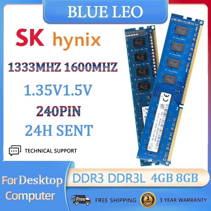 Sk Hynix 4Gb 8GB DDR3 RAM DDR3L 1333Mhz 1600Mhz 1Rx8 2Rx8 PC3 PC3L 10600 12800 Dimm Ram memori ...