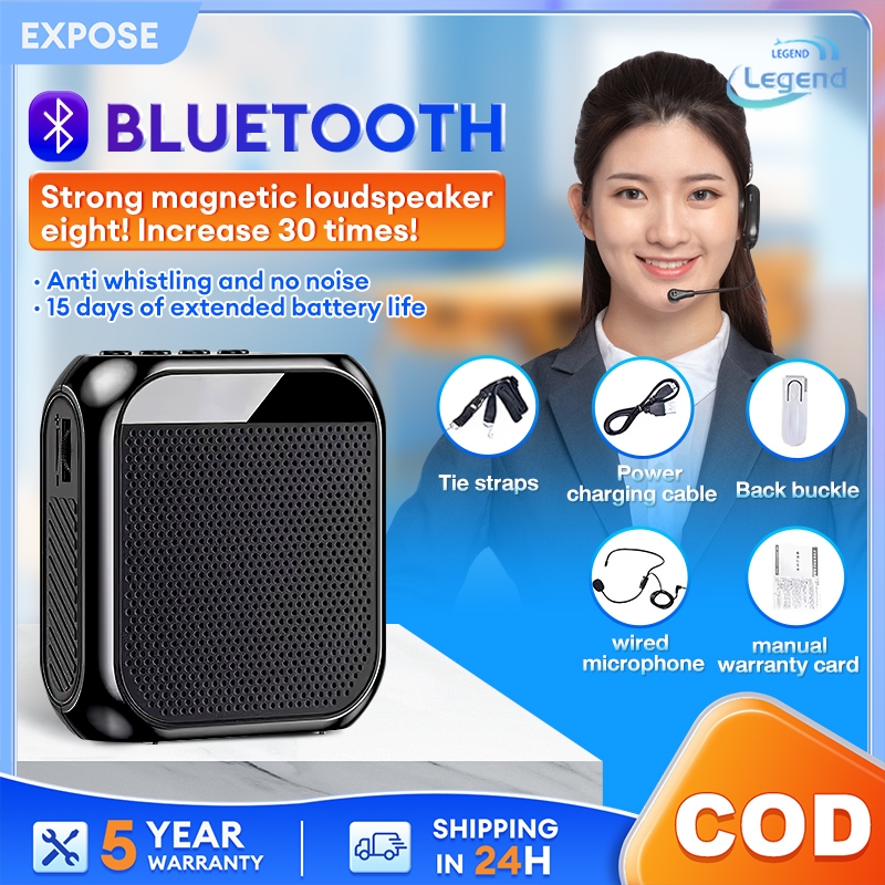 Portable Loud Speaker with Microphone Voice Amplifier Wireless Teacher ...