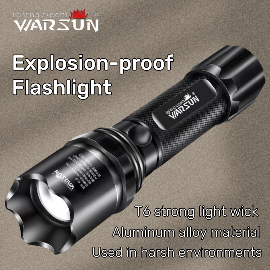 WARSUN 2000 Lumens High Brightness Explosion Proof Flashlight BL-8S ...