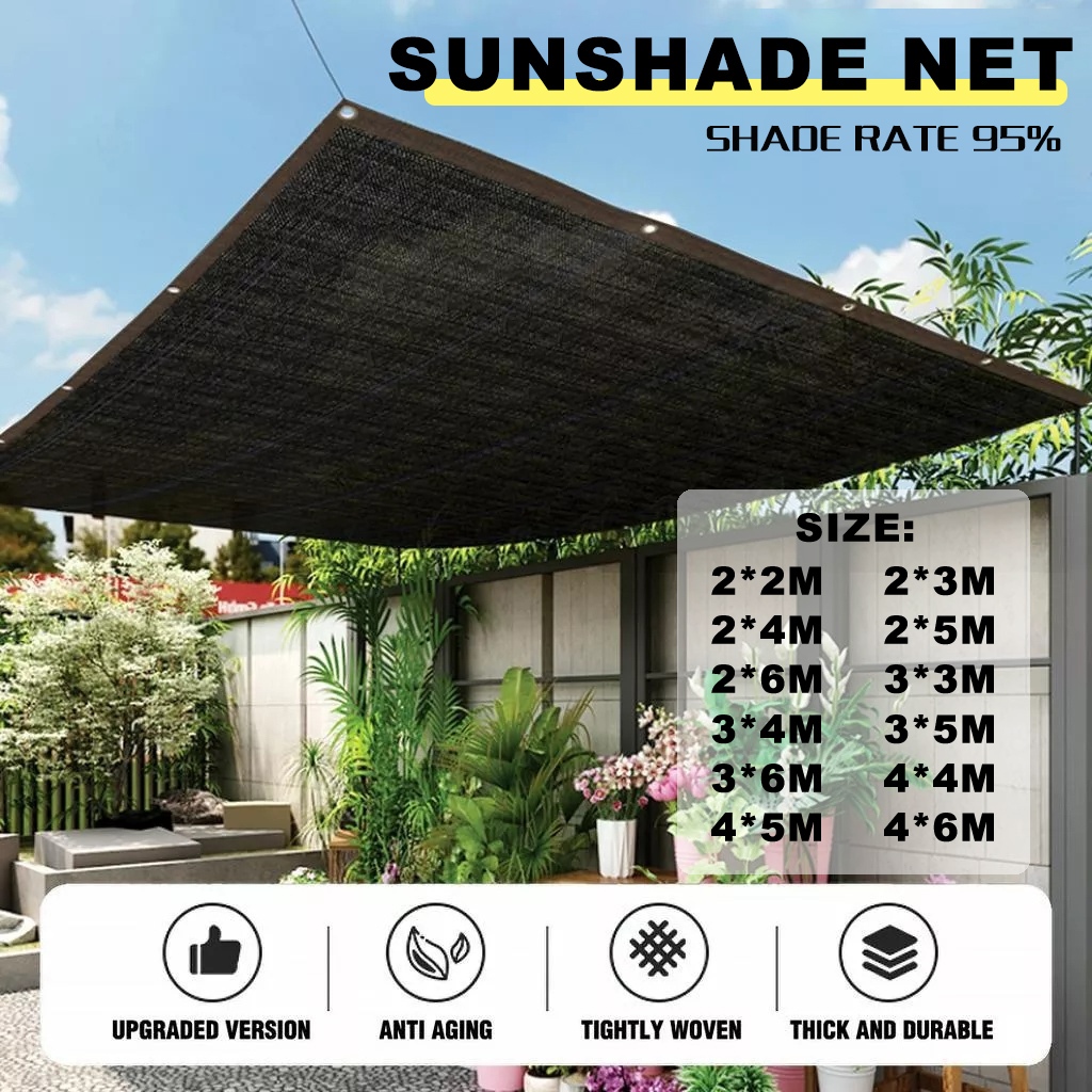 Anti UV 95% Sunshade Net Outdoor Awnings Sun Shelter Sunscreen Garden ...