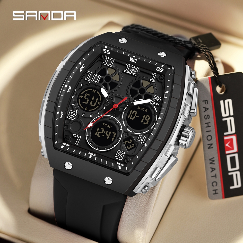 SANDA Top Brand Digital Watch Men Sport Watches Electronic LED Male ...