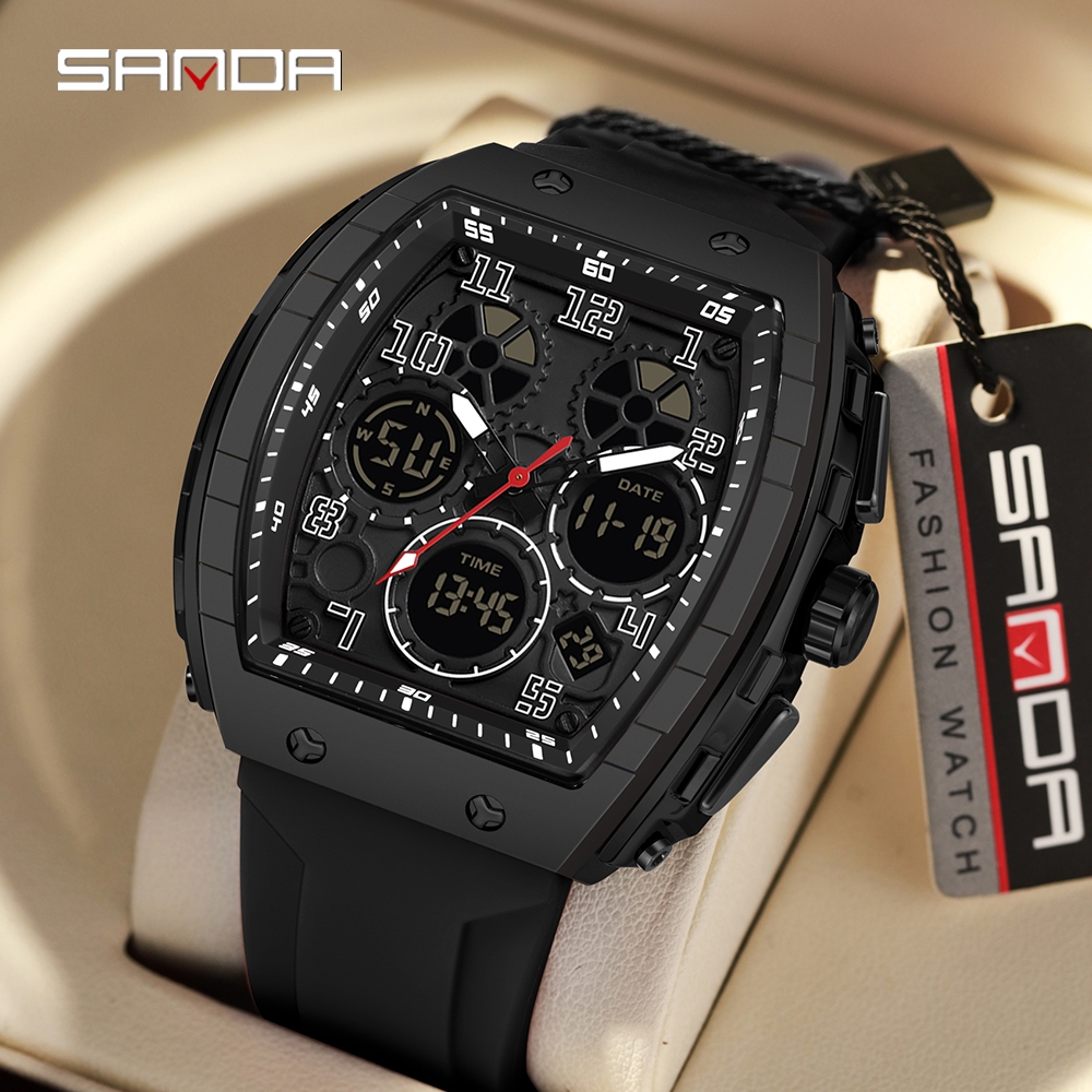 SANDA Digital LED Watch Men Military Sport Quartz Wristwatch Top Brand ...