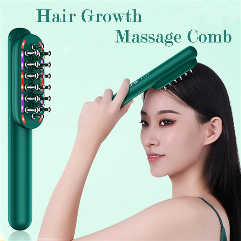 EMS Hair Growth Massage Comb Hair Oil Applicator RF Stimulate Scalp ...