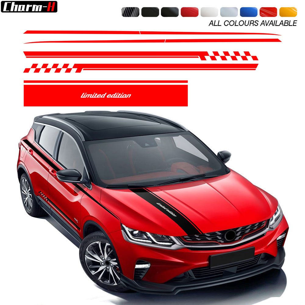 Car Door Side Skirt Racing Stripes Limited edition Reflective Vinyl ...