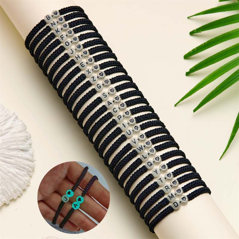 26 letters luminous bracelet fashion men's and women's Glowing In The ...