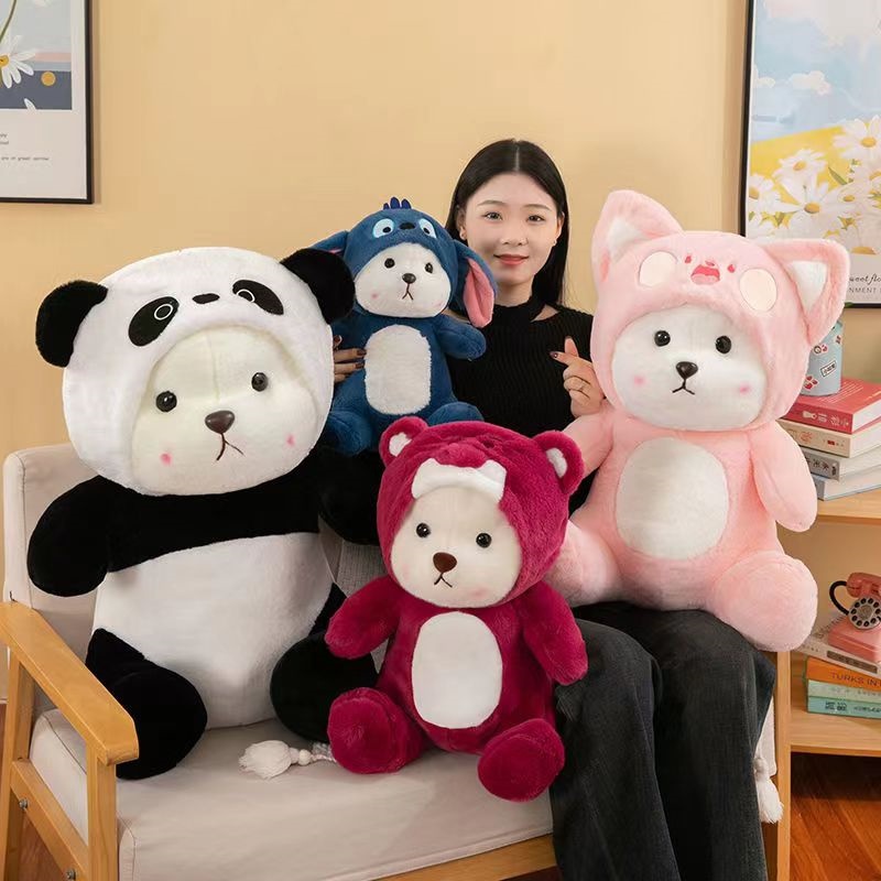 Tik Tok Online Celebrity Hattable Plush Toy Bear Cosplay Stitch Panda ...