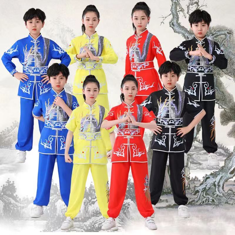 2024 children adult wushu Uniform kung fu martial arts set vintage ...