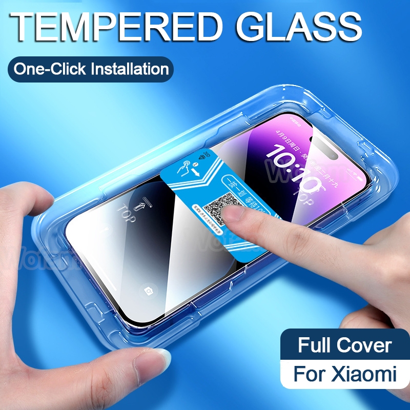 Easy Install Tempered Glass For Xiaomi Redmi Note 14 13 A3 14C A4 12 11 10 9 8 Pro+ Plus 13C 12s ...