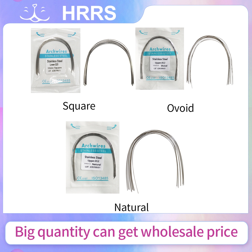 1Pack 10pcs Orthodontic Stainless Steel Rectangular Arch Wire Ovoid ...