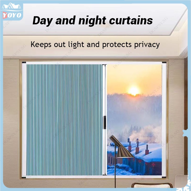 Invisible honeycomb screen window blinds sliding sunshade honeycomb ...