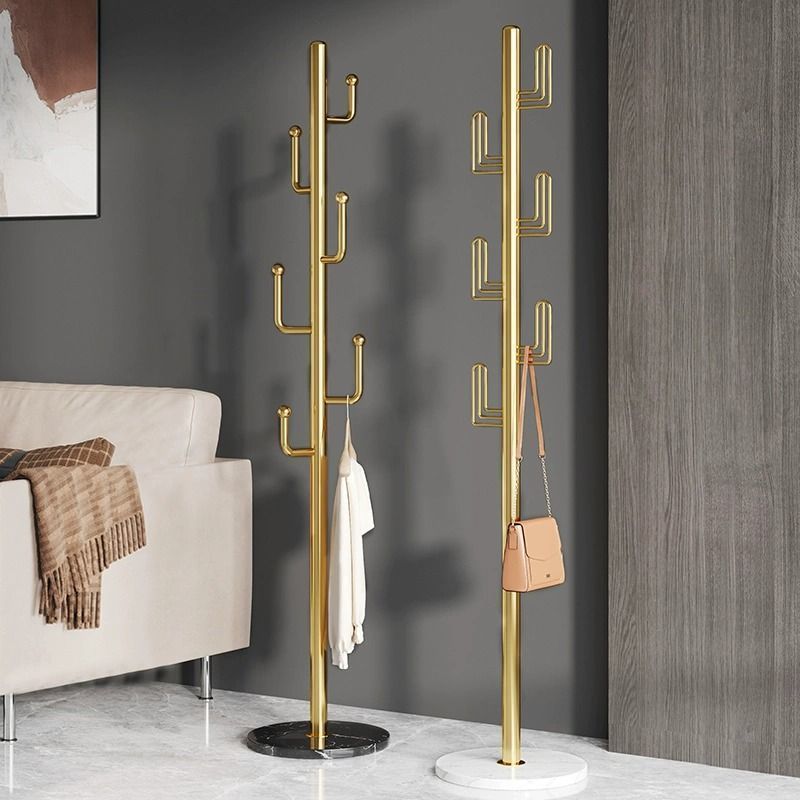 170CM Deluxe Marble Coat Rack Hanging Rack Floor Bedroom Household Iron ...