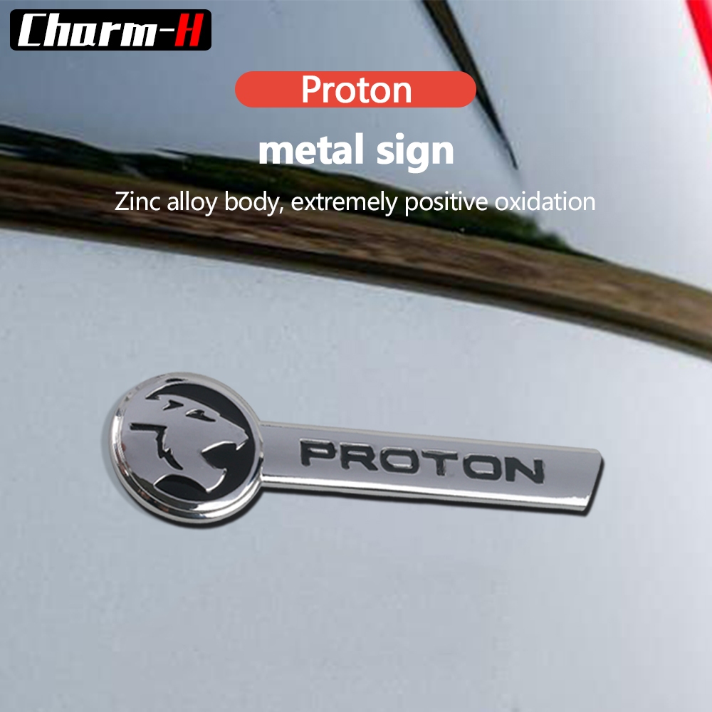 1PC PROTON 3D Metal Letter Logo Car Rear Trunk Fender Emblem Badge ...