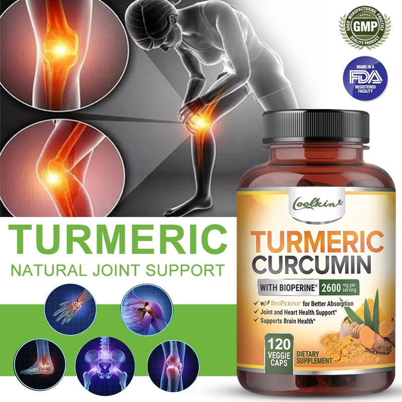 Coolkin TURMERIC CURCUMIN - Extra Strength Joint Vitamin 2600 mg ...