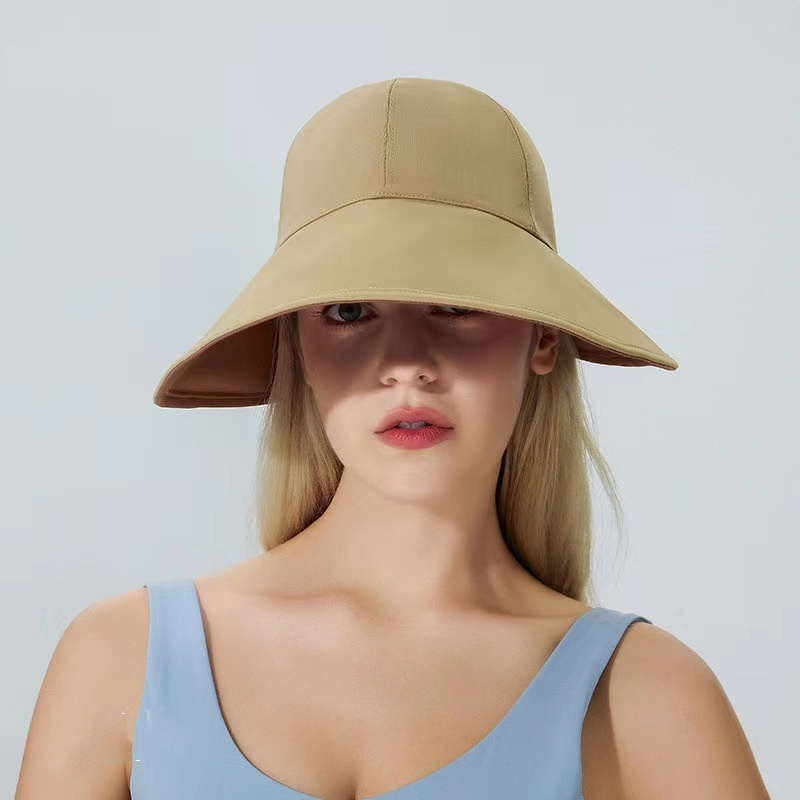 Sunscreen Hat Large Brim Summer Double Sided Hollow Top Sunshade Hat ...