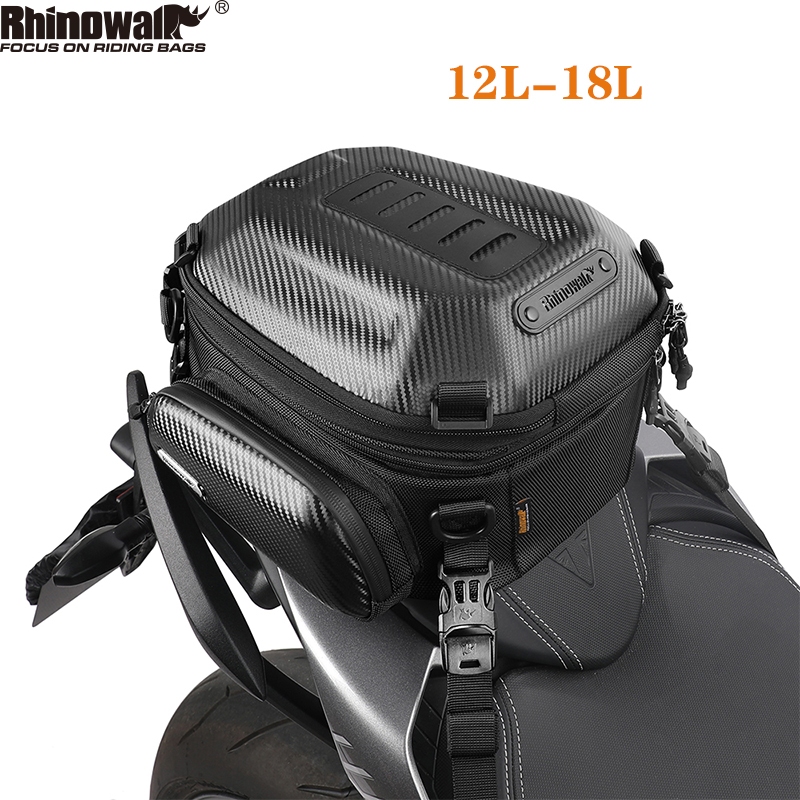 Rhinowalk Expandable waterproof hard shell motorcycle tail bag ...