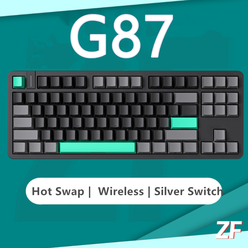 ZIFRIEND G87 87Keys Mechanical Keyboard RGB Hot swappable Wireless Customized Keyboard Side ...