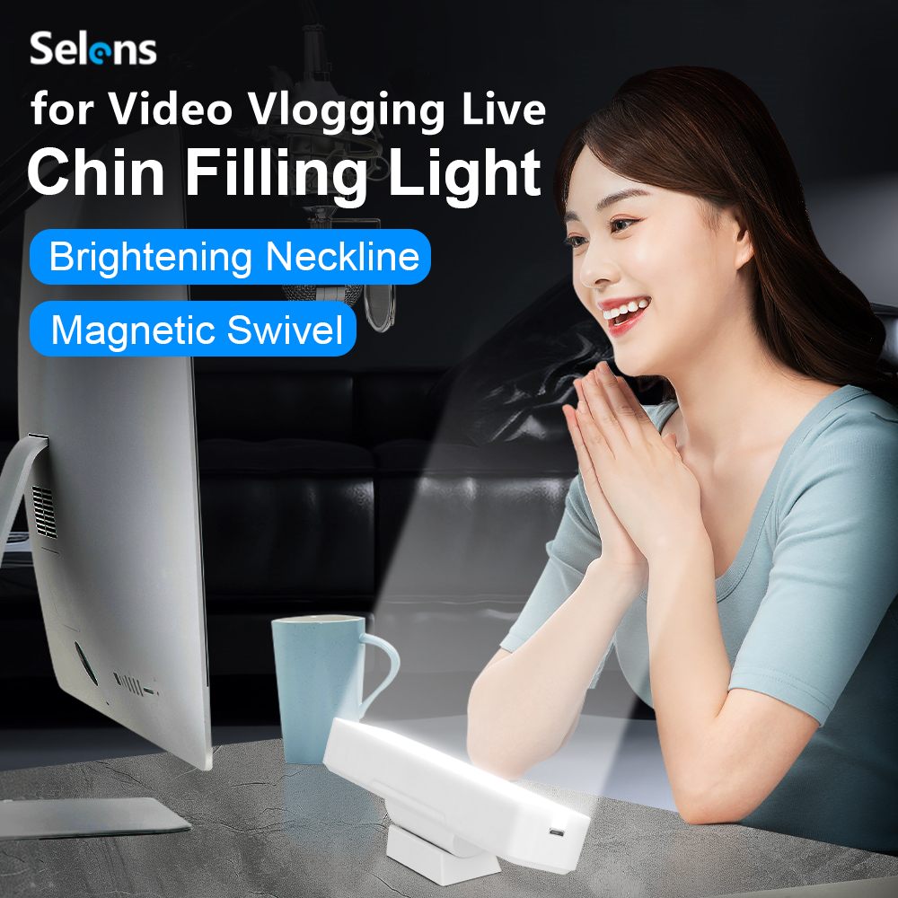 Selens Led Video Light Chin Fill Light Beauty Lighting USB Magnetic ...