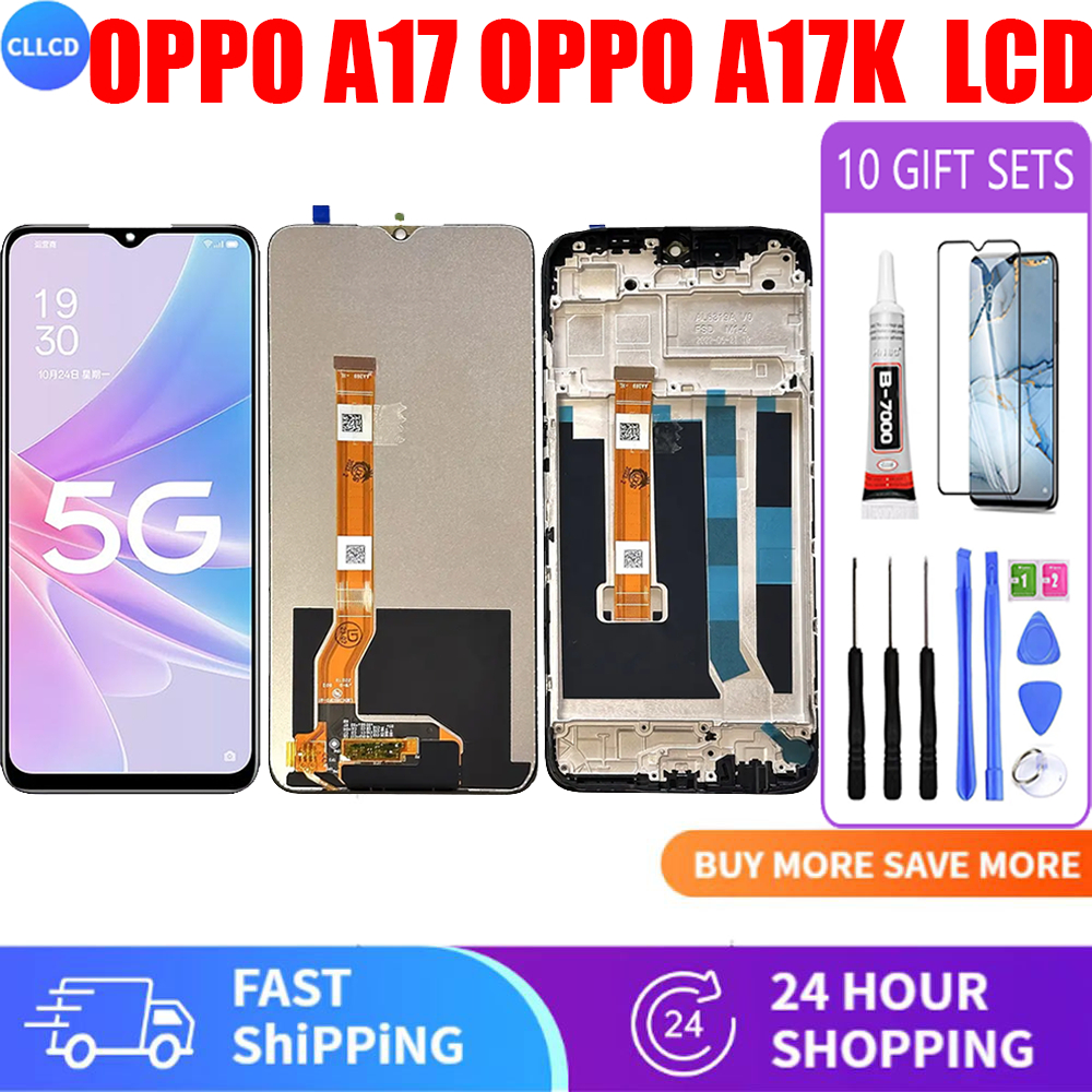 Original For OPPO A17 CPH2477 PPO A17K CPH2471 LCD Display Screen With ...