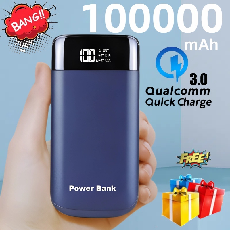 100000mAh original powerbank, genuine buy 1 get 3 free built-in 4-wire ...