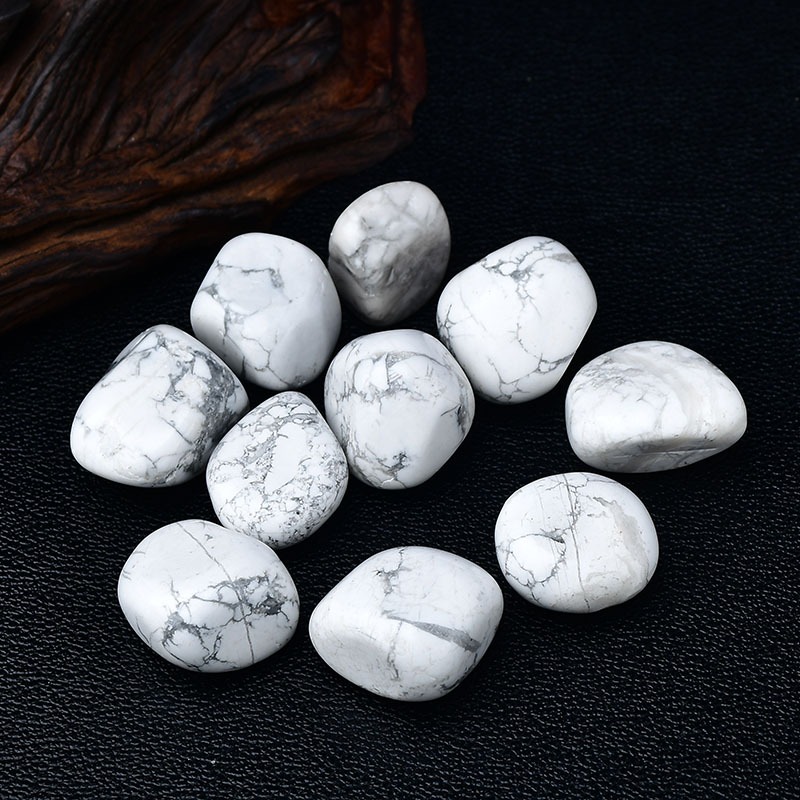 100gram/pack Natural Irregular White Howlite Tumbled Stones Crystals ...