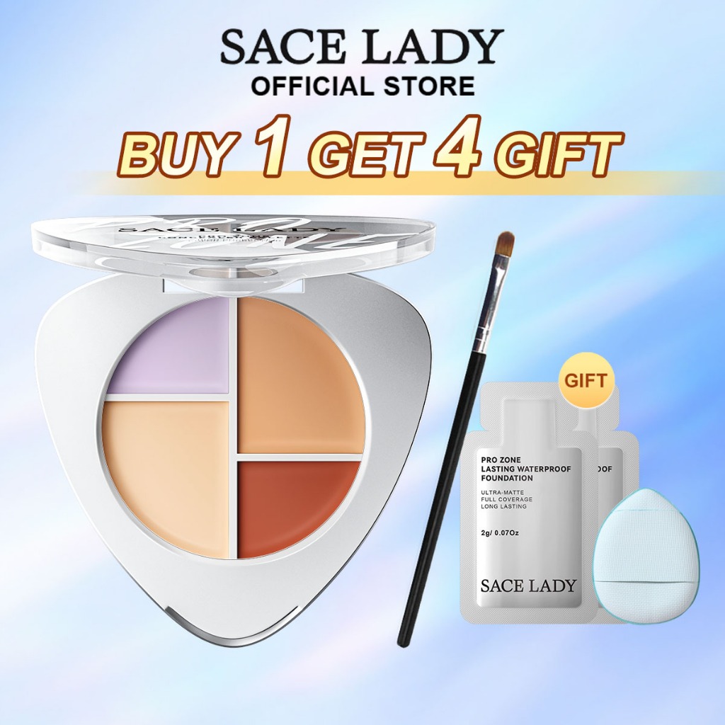 SACE LADY Full Coverage Pro Zone Concealer Palette Waterproof Color ...