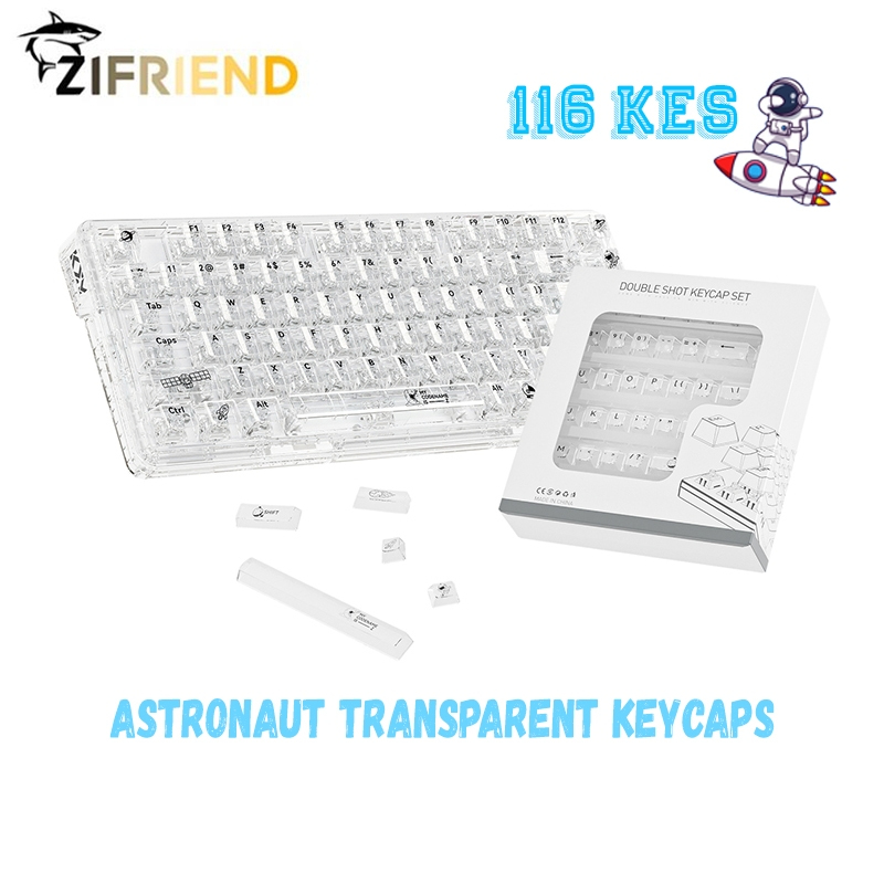 ZIFRIEND 116 Keys Transparent Keycaps ABS OEM Height Mechanical ...