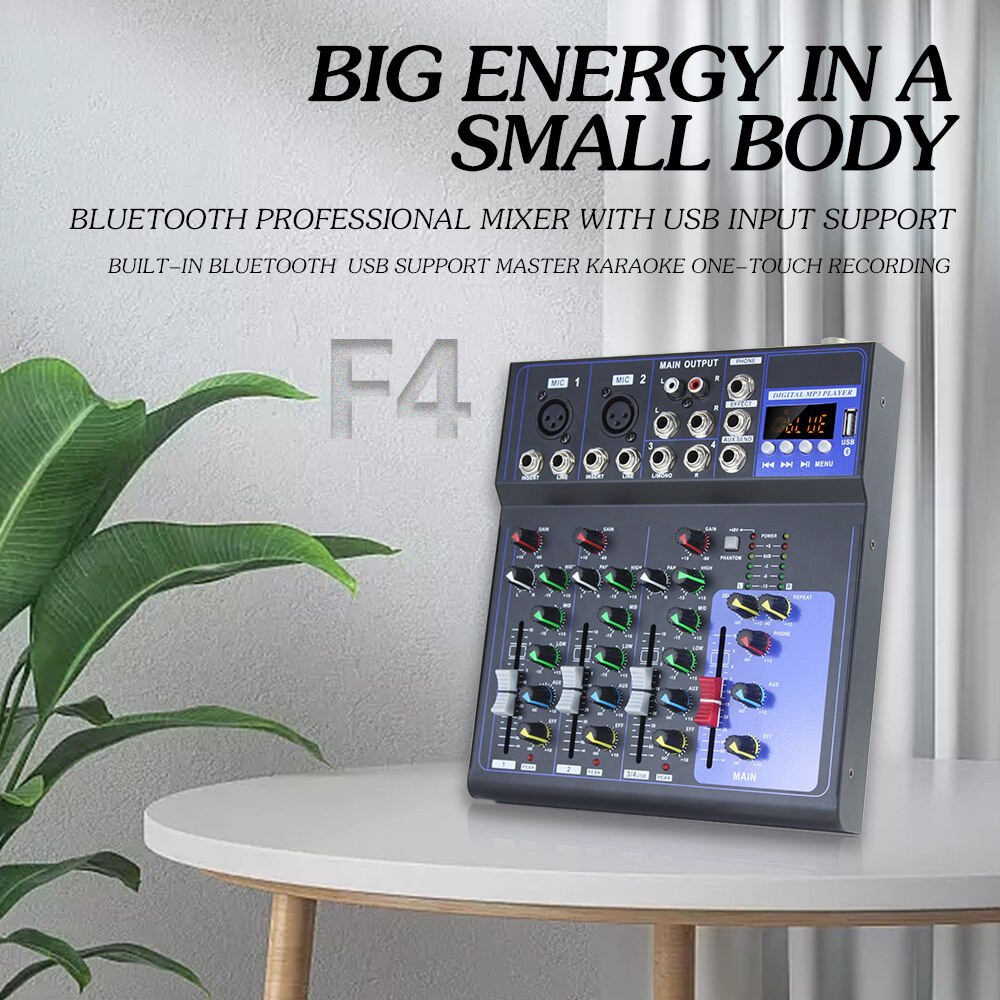 F7 Bluetooth Portable Audio Mixer amplifier with bluetooth 2000w power ...