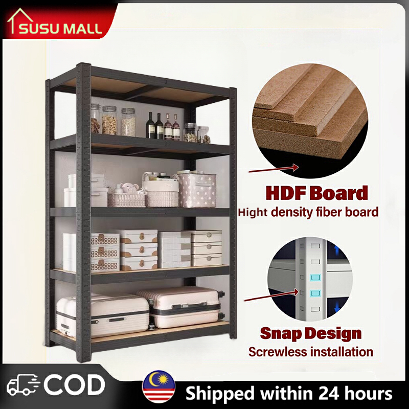 【Adjustable】6/5/4/3 Tiers Metal Rack Steel Rack Metal Shelf Rack ...