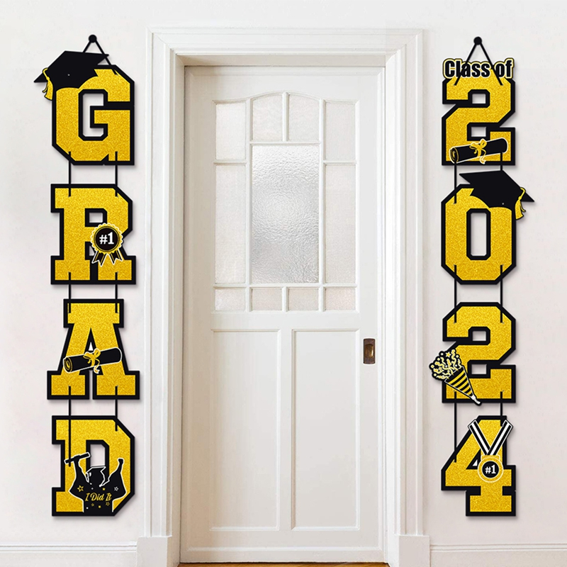 2024 Graduation Paper Door Hanging Decor Congrats GRAD 2024 Design Door ...