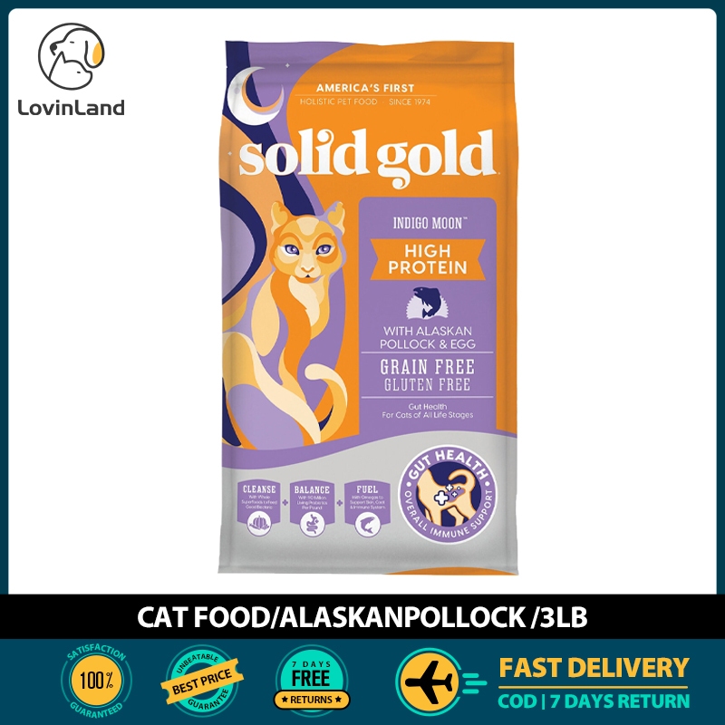 SolidGold High Protein Grain Free Dry Cat Food with Digestive Probiotics for Cats Grain & Gluten ...