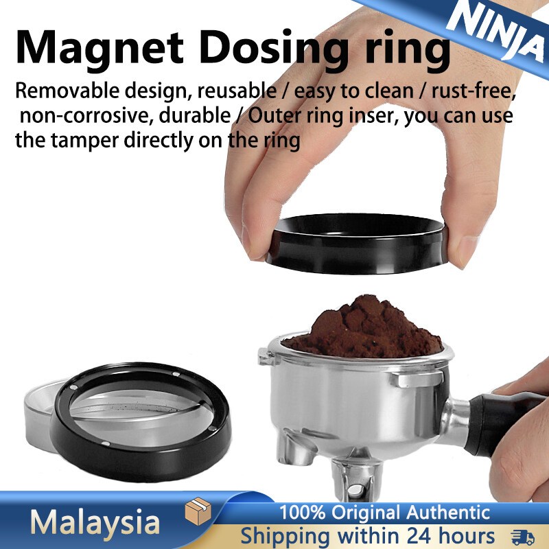 Aluminum Coffee Magnet Dosing Ring 51/53/58mm Fits for Espresso Barista ...