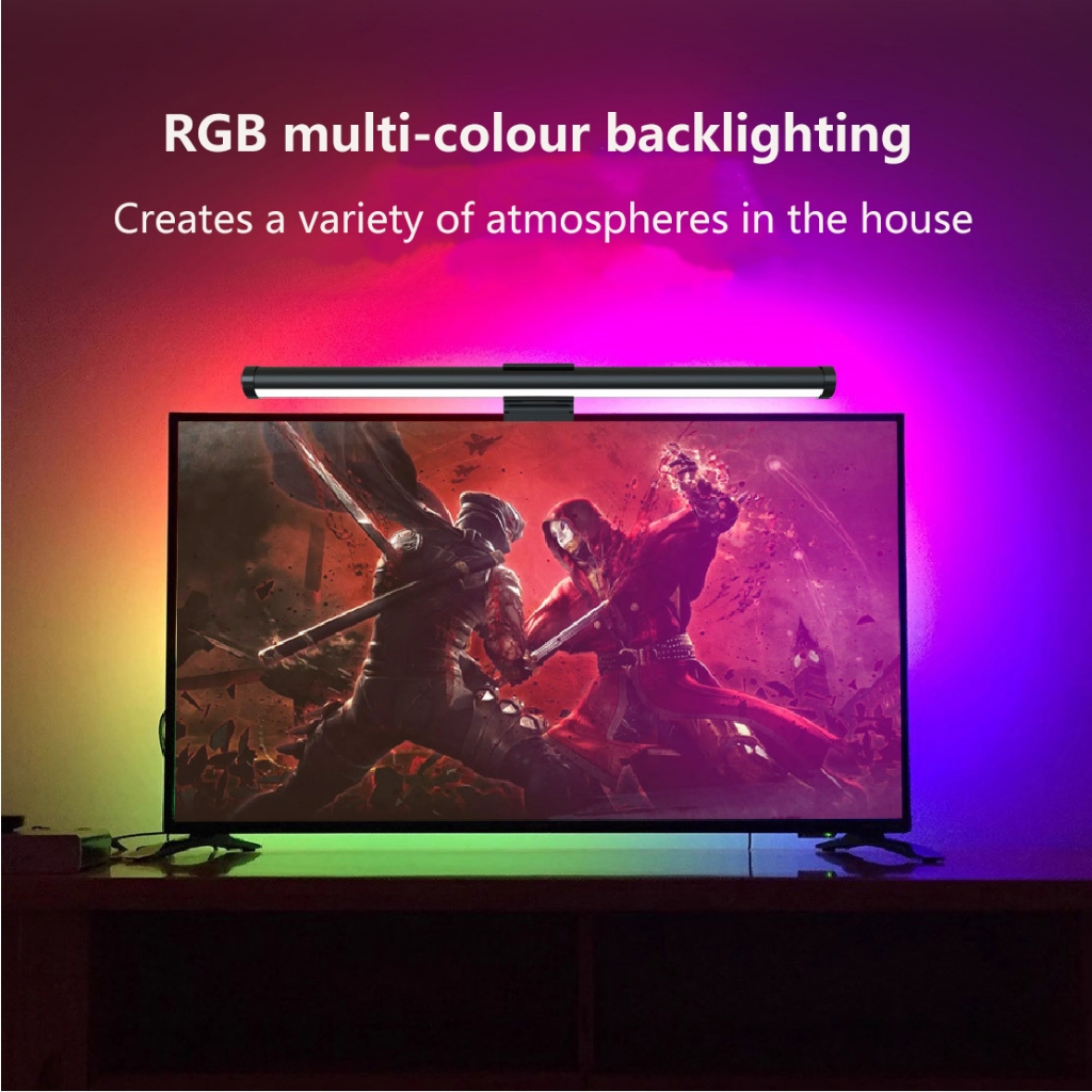 LED Computer Monitor Light Bar RGB Dual Light Source Screen Hanging ...