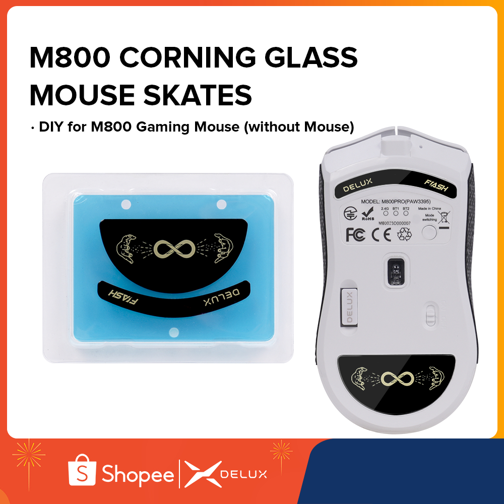 Delux Glass Mouse Skates Mouse Feet DIY for M800 Gaming Mouse (without ...