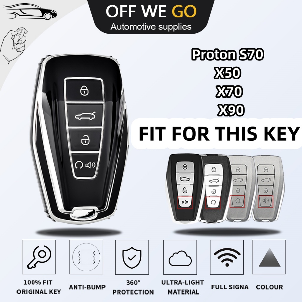Proton S70 X50 X70 X90 key Cover Keyless Remote CaseTPU Sarung Kunci ...