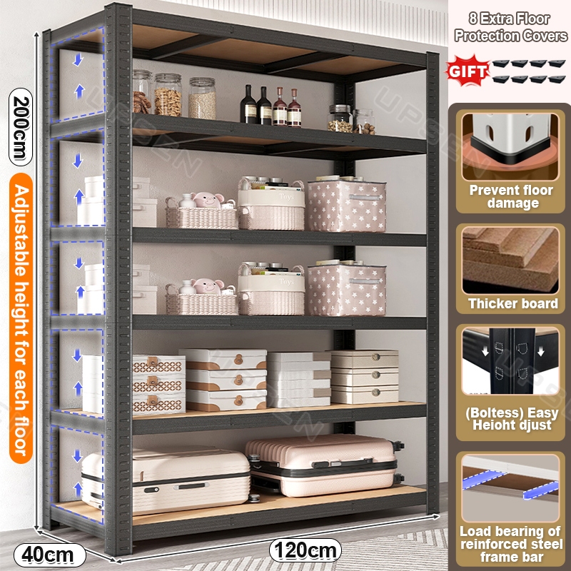 3-5 Tier Metal Boltless Rack Home kitchen Store Storage Rack Warehouse ...