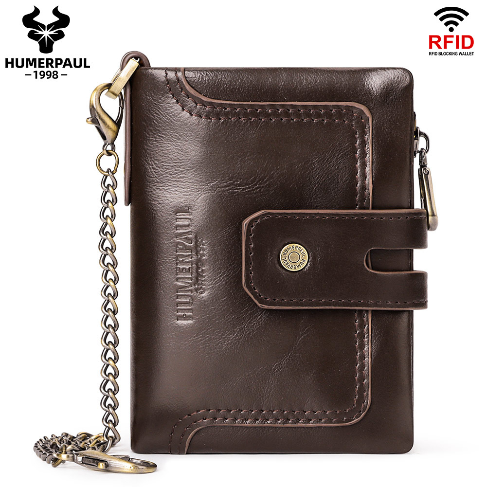 HUMERPAUL Double fold Wallet For Men Made of cowhide with large ...