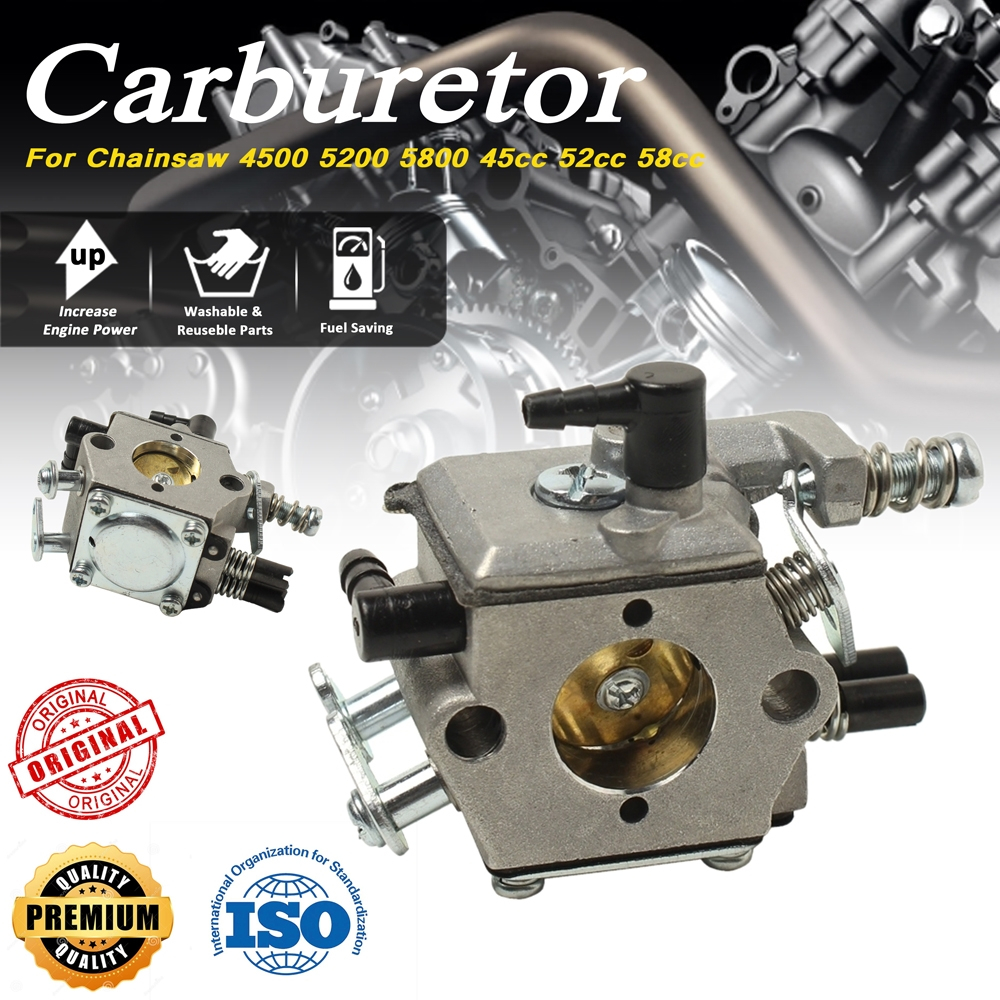 Carburetor Chainsaw 4500 5200 5800 45cc 52cc 58cc Carb 2 Stroke Engine 45cc 52cc 58cc | Shopee ...