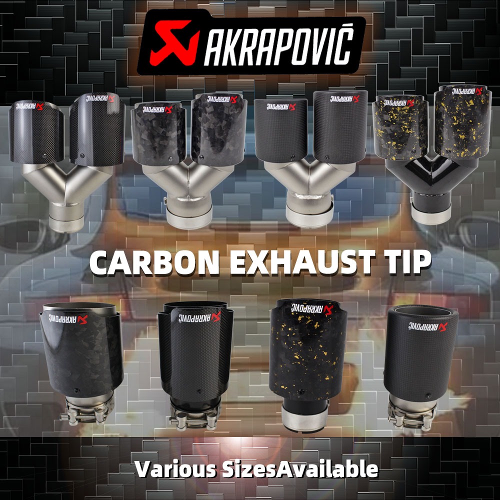 【ITSOK】akrapovic carbon fiber design reflective matte straight curved ...