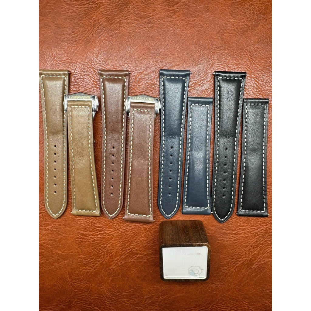 Genuine Leather Watch Band For Longines Pioneer Zulu Time Watch Strap Waterproof Bottom Bracelet ...