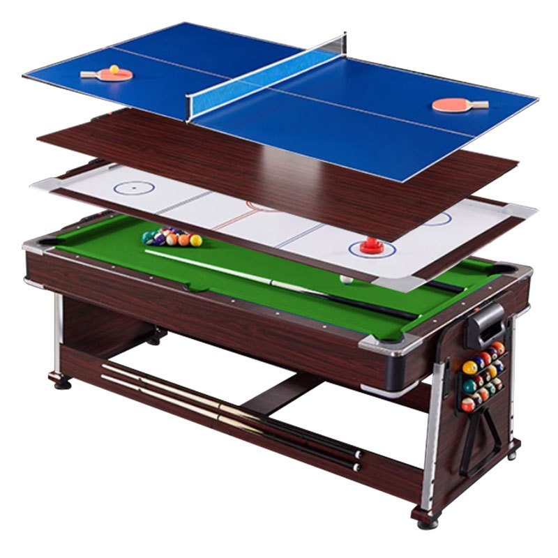 billiard table 7-ft pool table 4 in 1Multi-function American black 8 ...