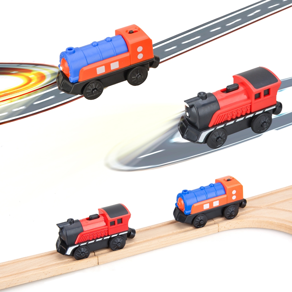 Battery Operated Cargo Train for Wooden Train Track Set Toys for ...