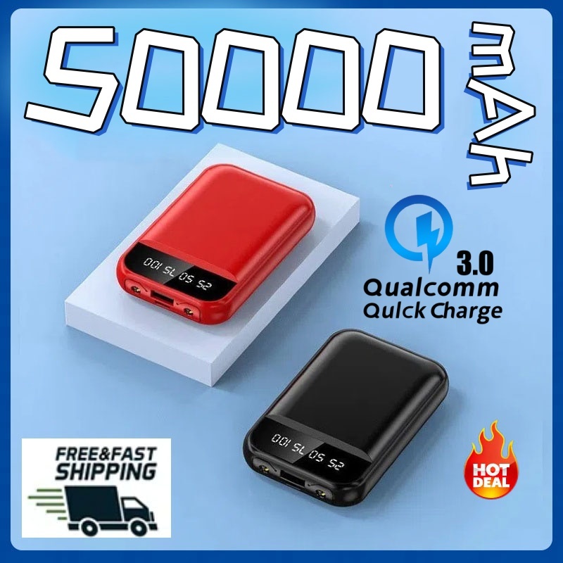mini powerbank 50000mAh with led flash light fast charge power bank ...