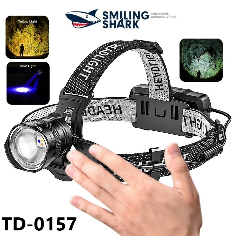 Smiling Shark TD0157 Head Lamp 3*M60 6000LM High-Power Ultra-Bright ...
