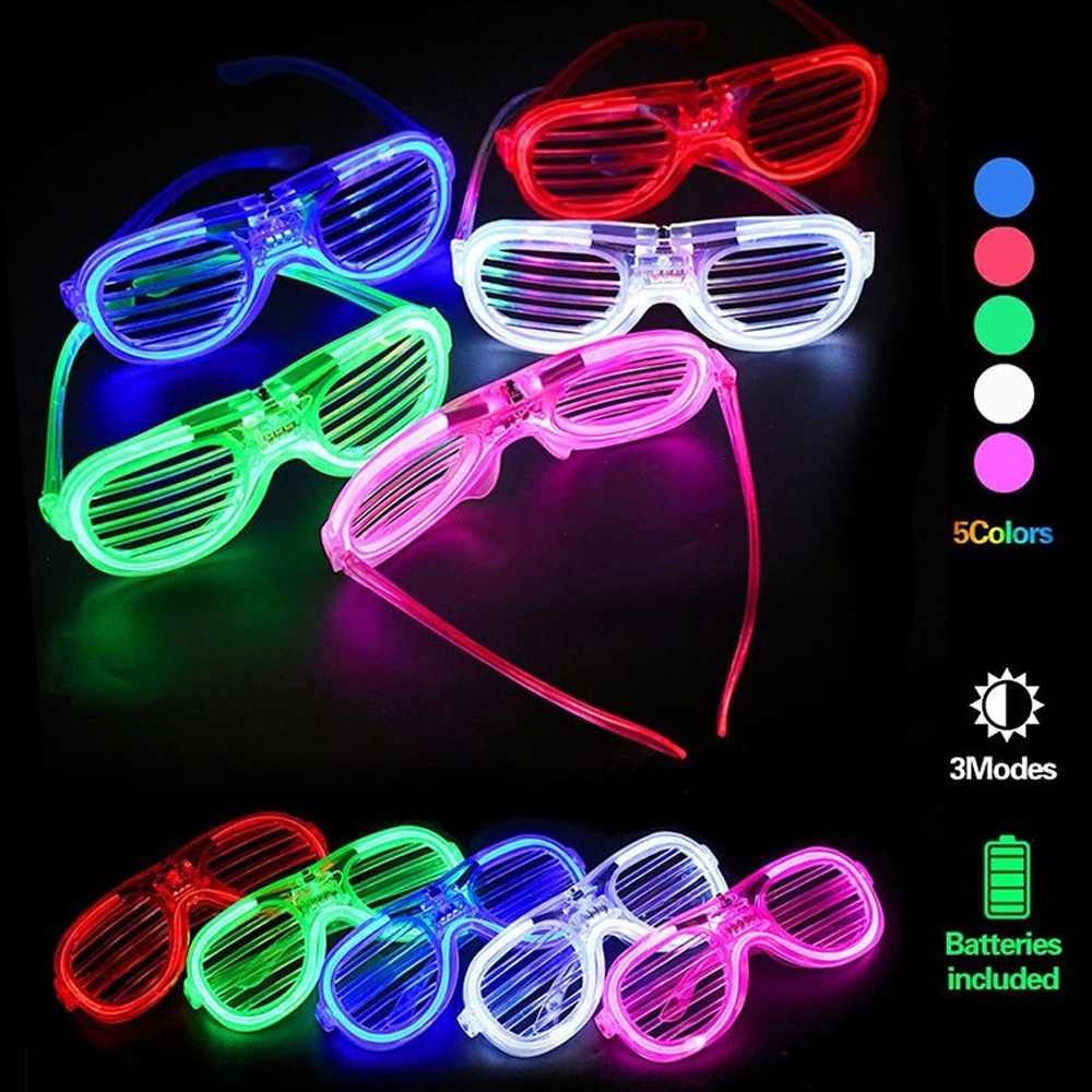 [Ready Stock ] 2024Light Up LED Glasses Bulk 5 Colors Glow Glasses Glow ...