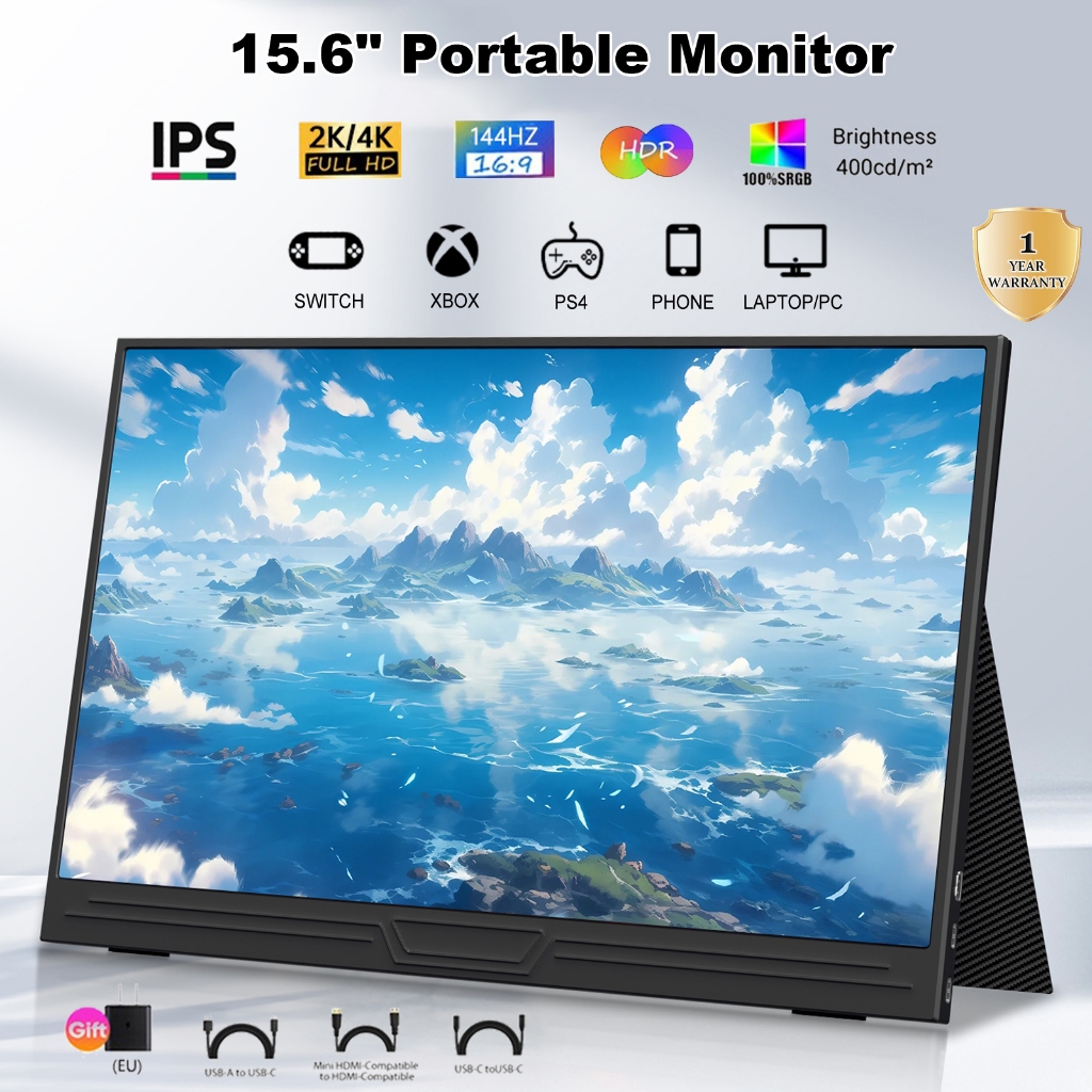 Versatile Portable Monitor 15.6 Inch Thin Monitor Full HD IPSportable ...