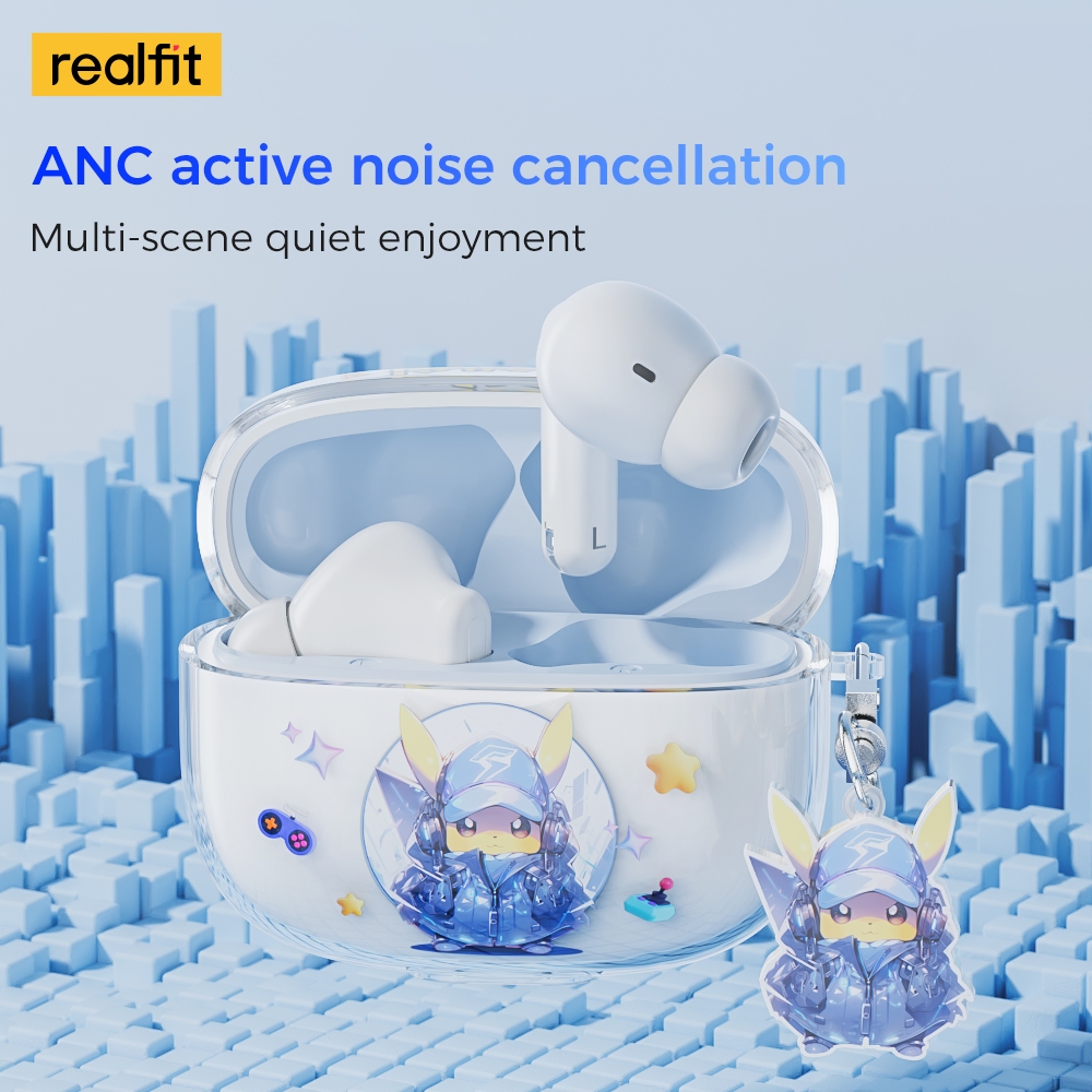 Realfit F3 ANC Bluetooth Earphone -38dB Noise Cancelling Tws Earbuds ...